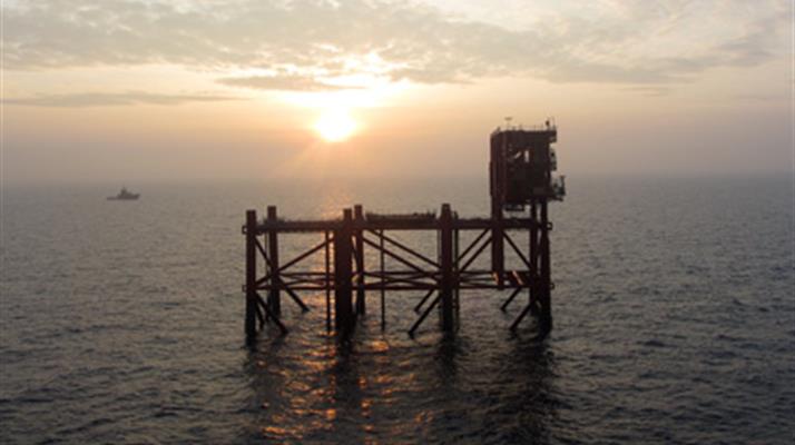 The load bearing structure for Danish North Sea platform progresses