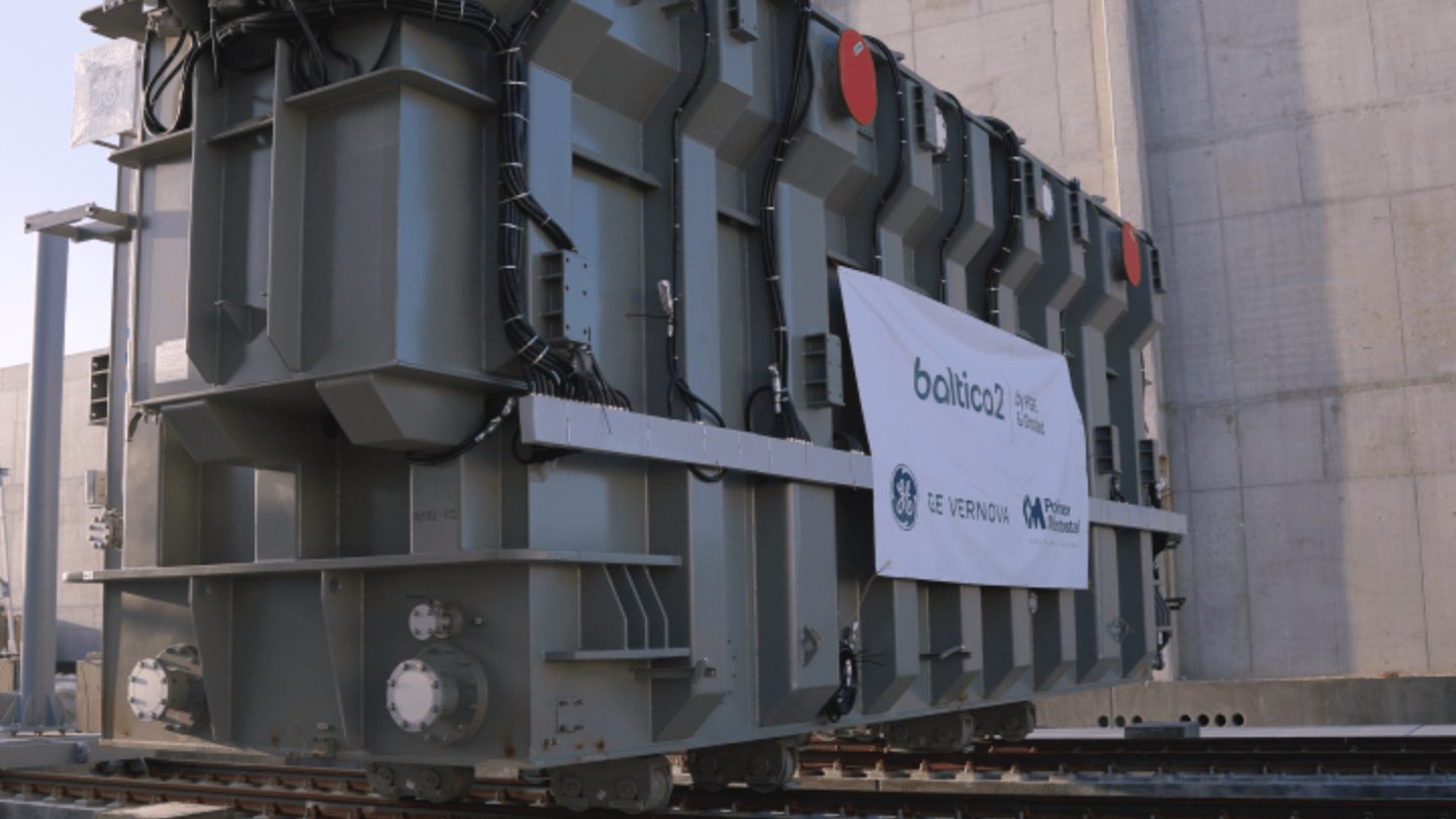 Key components delivered to the Baltica 2 onshore transformer station